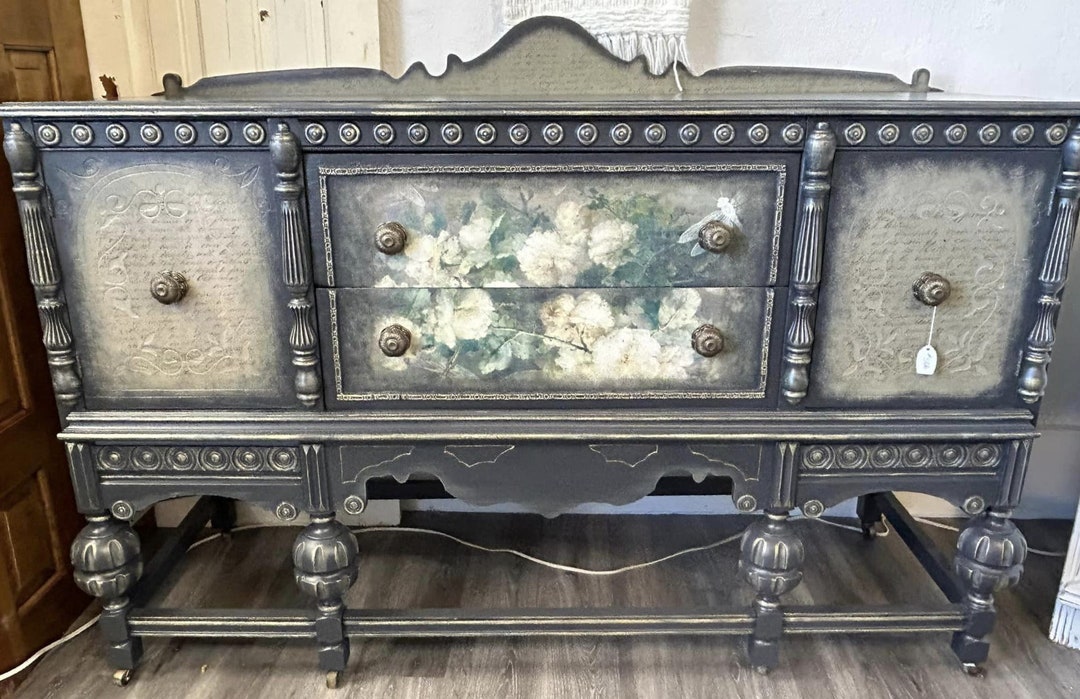 SOLD…… Antique Jacobean Style Buffet - Etsy