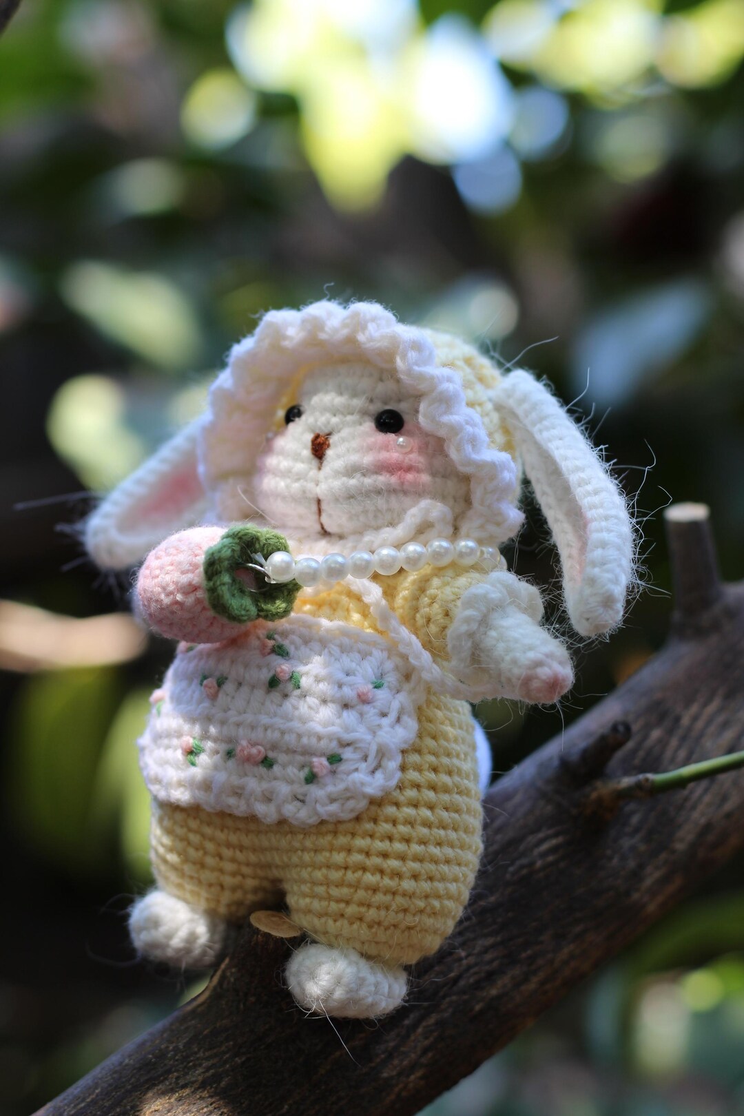 Finished Crochet Rabbit With Carrot Hanging Ornaments Handmade Gift ...