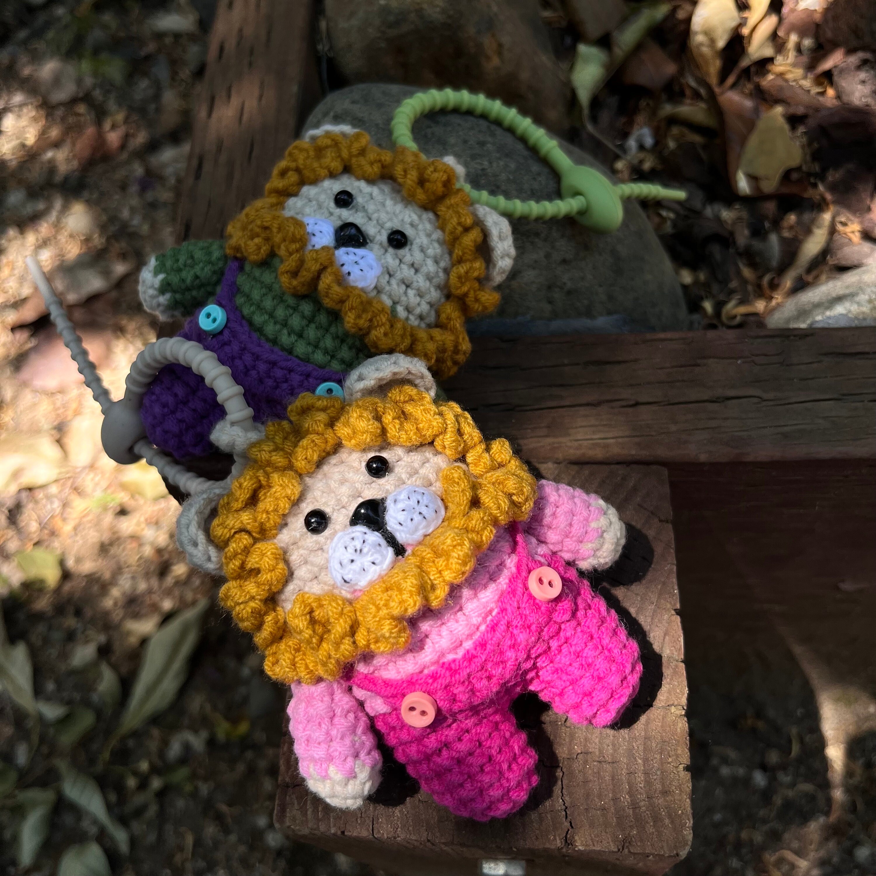 Finished Crochet Little Lions Handmade Toys for Bags Keychain Milk ...