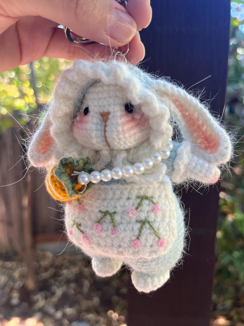 Finished Crochet Rabbit With Carrot Hanging Ornaments Handmade Gift ...