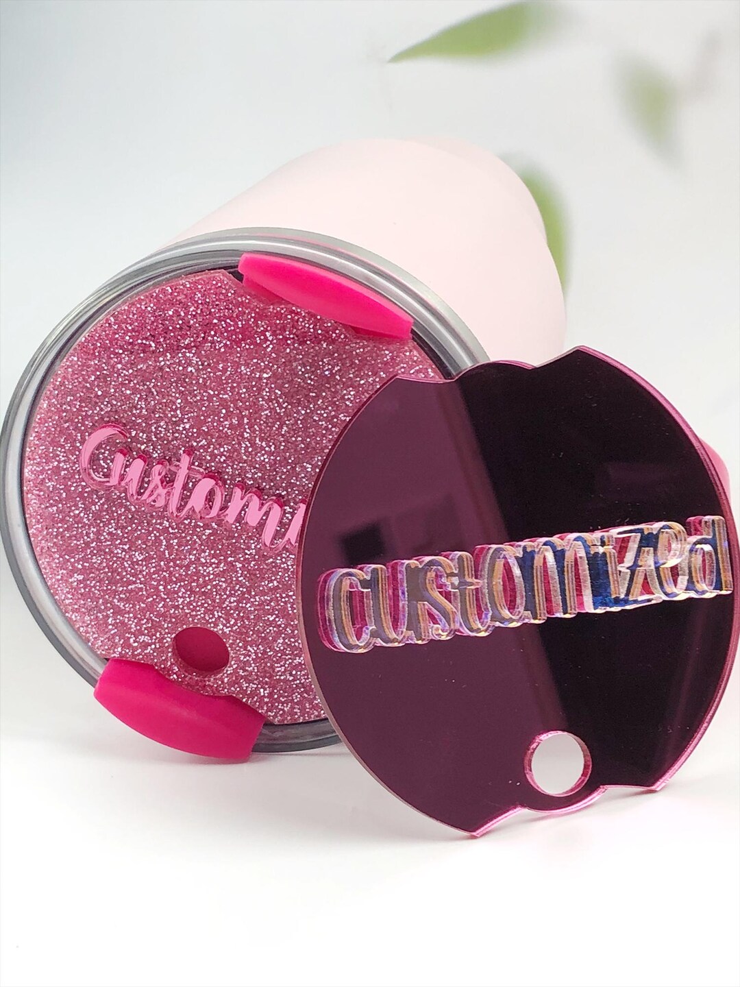 Round Customizable Exclusive Shiny Stanley Nameplate | Round Exclusive ...