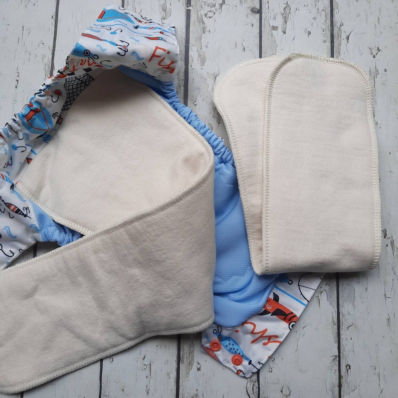 Organic One Size Side Snap All in One Cloth Diaper Gone - Etsy