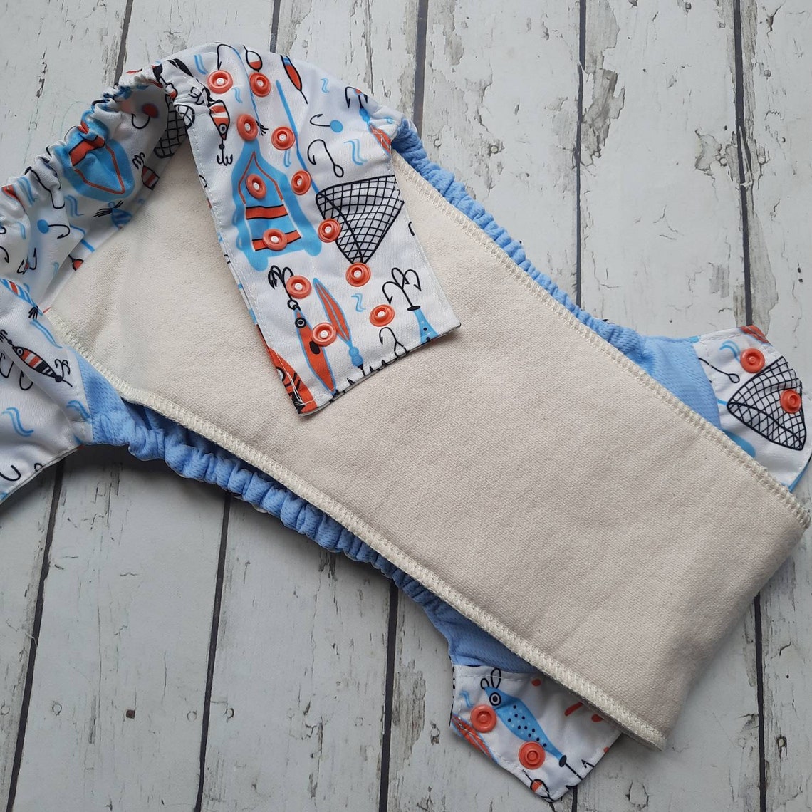 Organic One Size Side Snap All in One Cloth Diaper Gone - Etsy