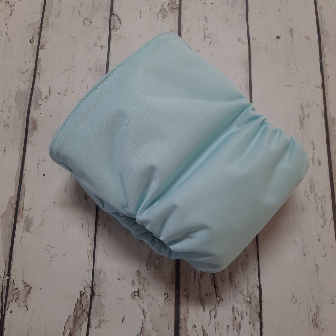 Organic Side Snap All in One Cloth Diaper Ice Mint Solid Colors AIO PUL ...
