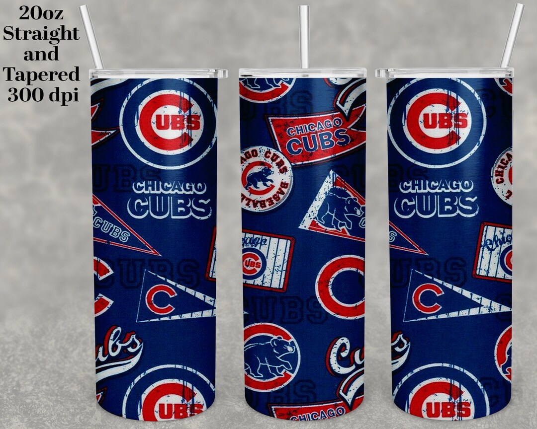 Cubs Skinny Tumbler Designs, Tumbler PNG, Baseball 20oz Tumbler ...