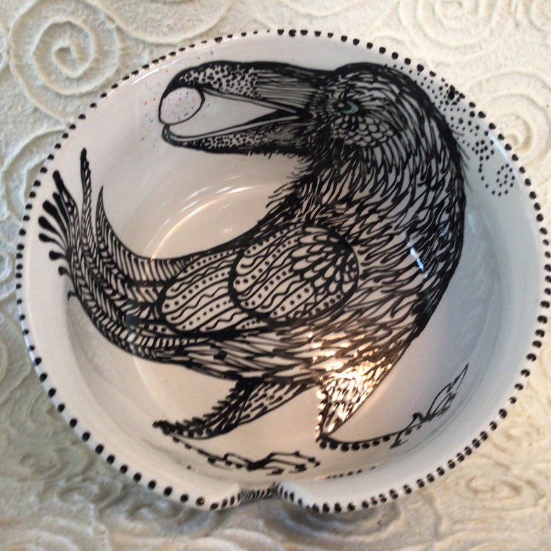 Ceramic Bowl Crow - Etsy