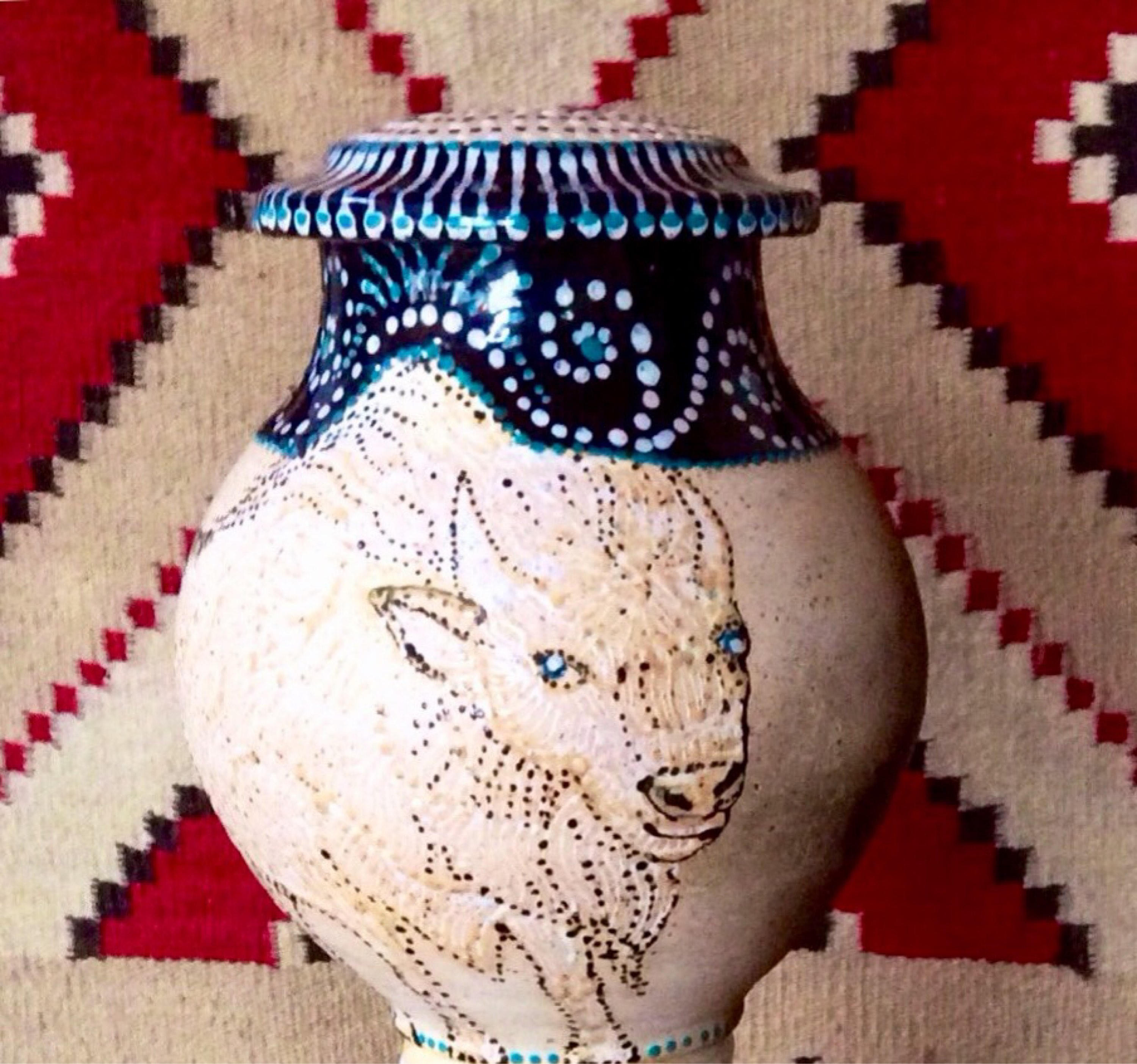 White Buffalo Cremation Urn White Mica Clay Taos New Mexico | Etsy