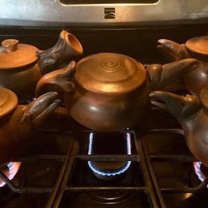 Custom Raven Cacao-teapot With Turquoise Eyes Mica Clay From | Etsy