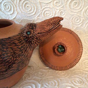 Jumbo Raven Cacao-teapot Mica Magic Clay From New Mexico - Etsy