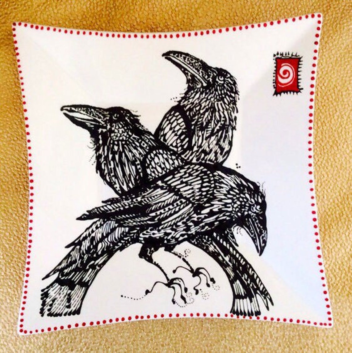 Shapeshifter Raven Platter for Table and Wall Ceramic Hand - Etsy