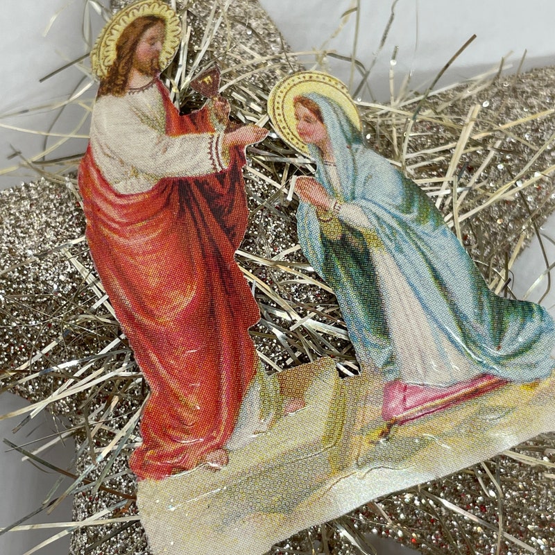 Tinsel Tree Topper - Etsy