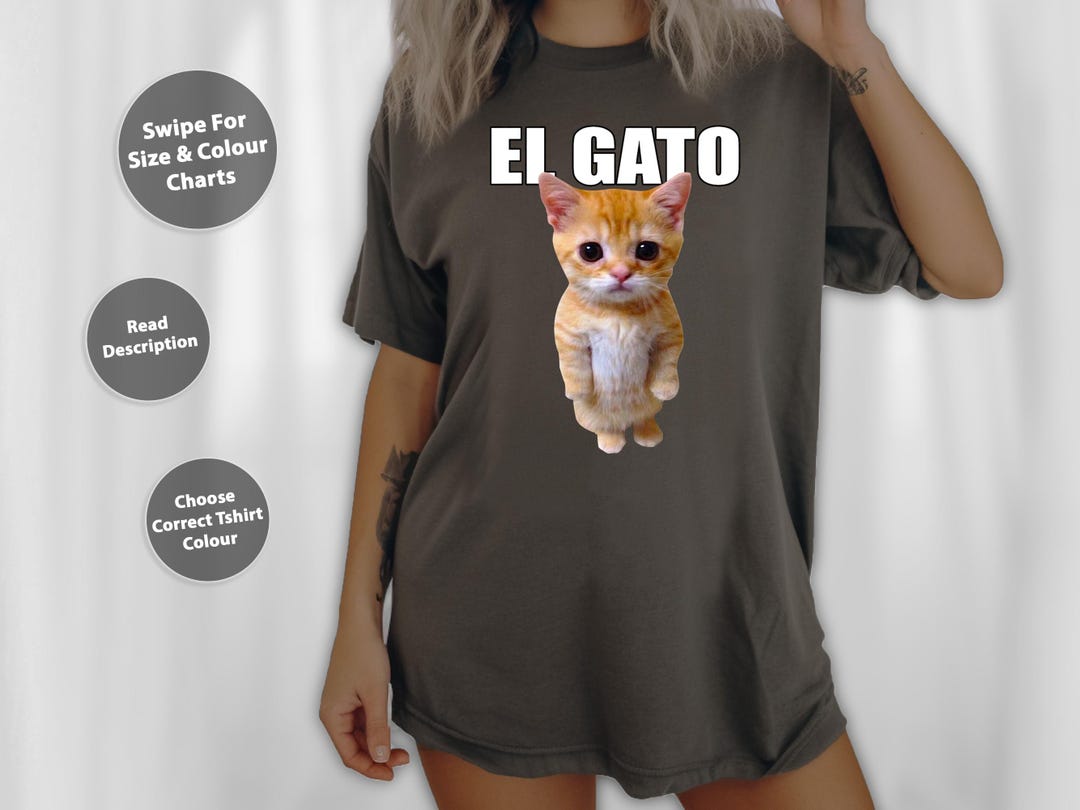 El Gato Meme Sad Crying Cat Munchkin Kitty Meme Trendy T-shirt ...