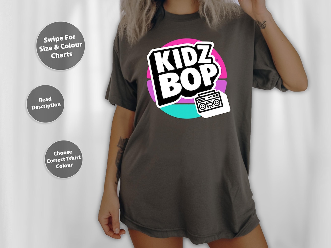 KIDZ BOP Boombox Logo T-shirt, Sweatshirt, Hoodie, Tote Bag 106478 - Etsy