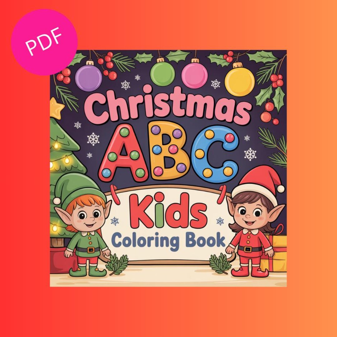 Christmas Alphabet Coloring Book - Coloring Book - Printable Coloring ...