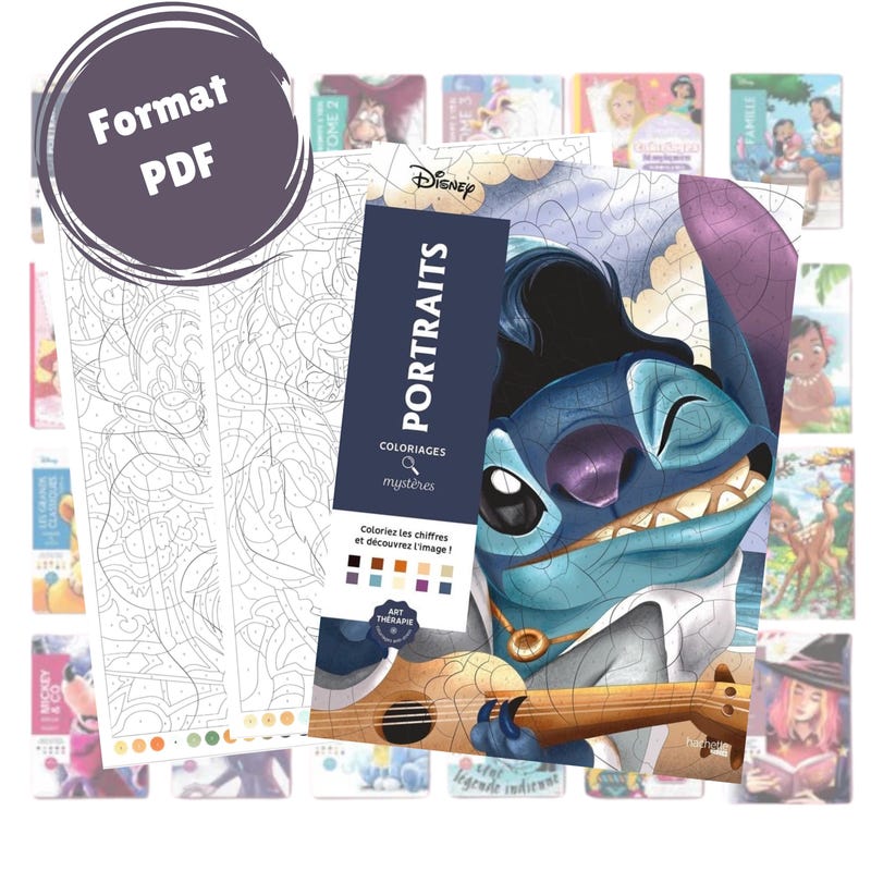 Stitch Mystery Coloring - Etsy