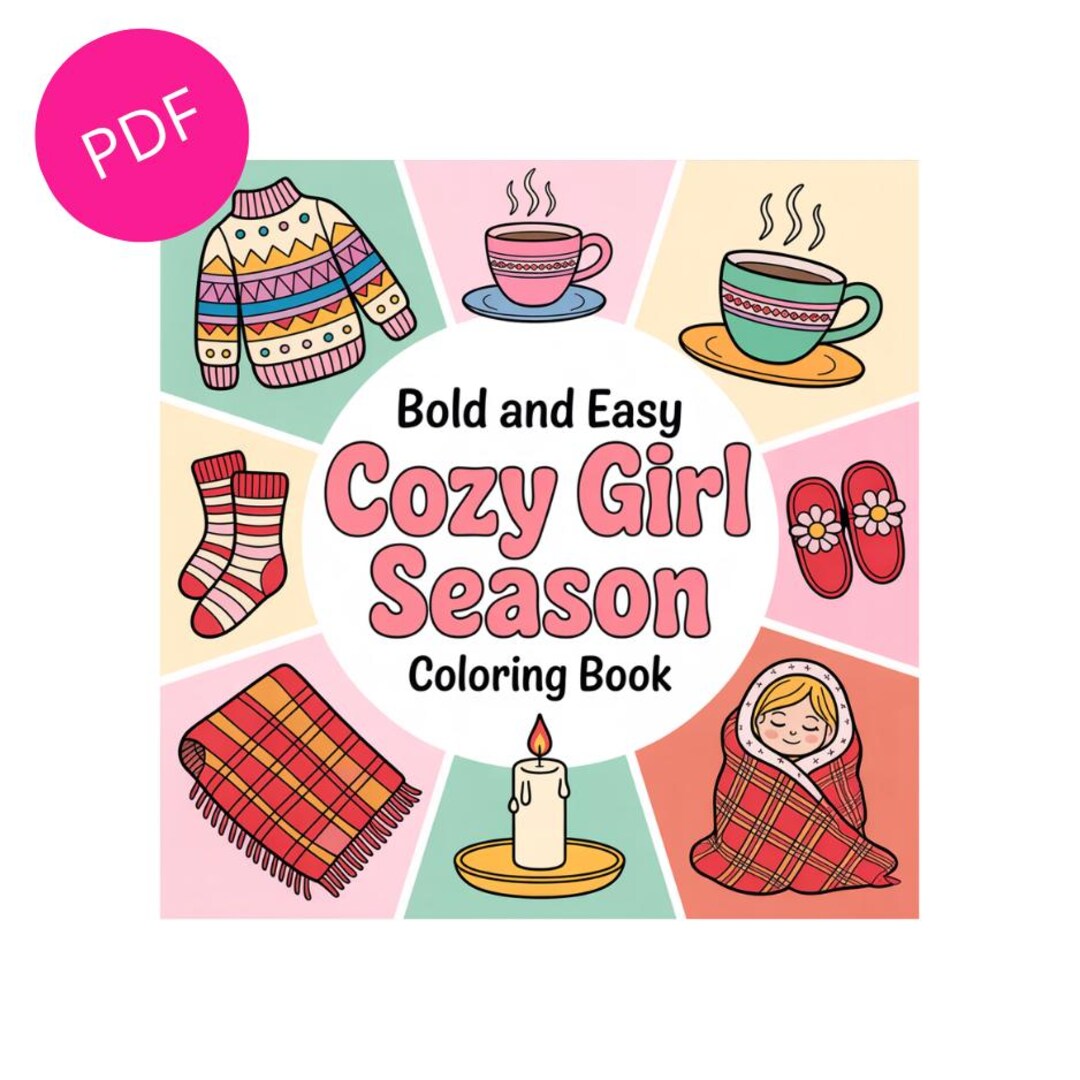 Cozy Color Coloring - Seasonal Coloring - Coloring Book - Printable ...