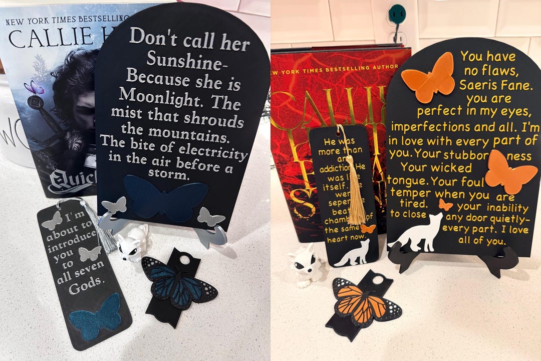 Quicksilver/ Brimstone Bookshelf Plaque/ Bookmark/fox Desk Buddy ...