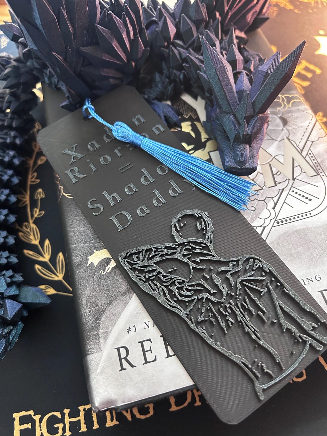 3D Printed Xaden Shadow Daddy Bookmark - Etsy