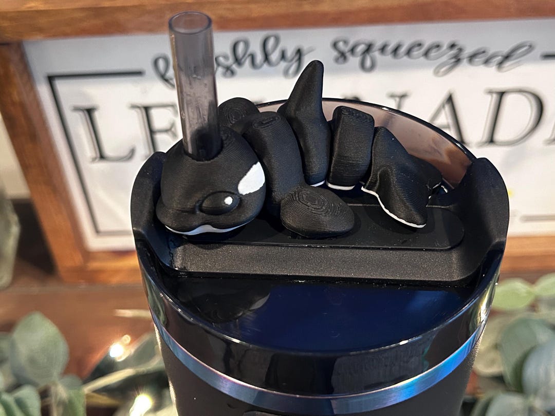 Kiska the Orca Stanley Topper / Orca Desk Buddy - Etsy