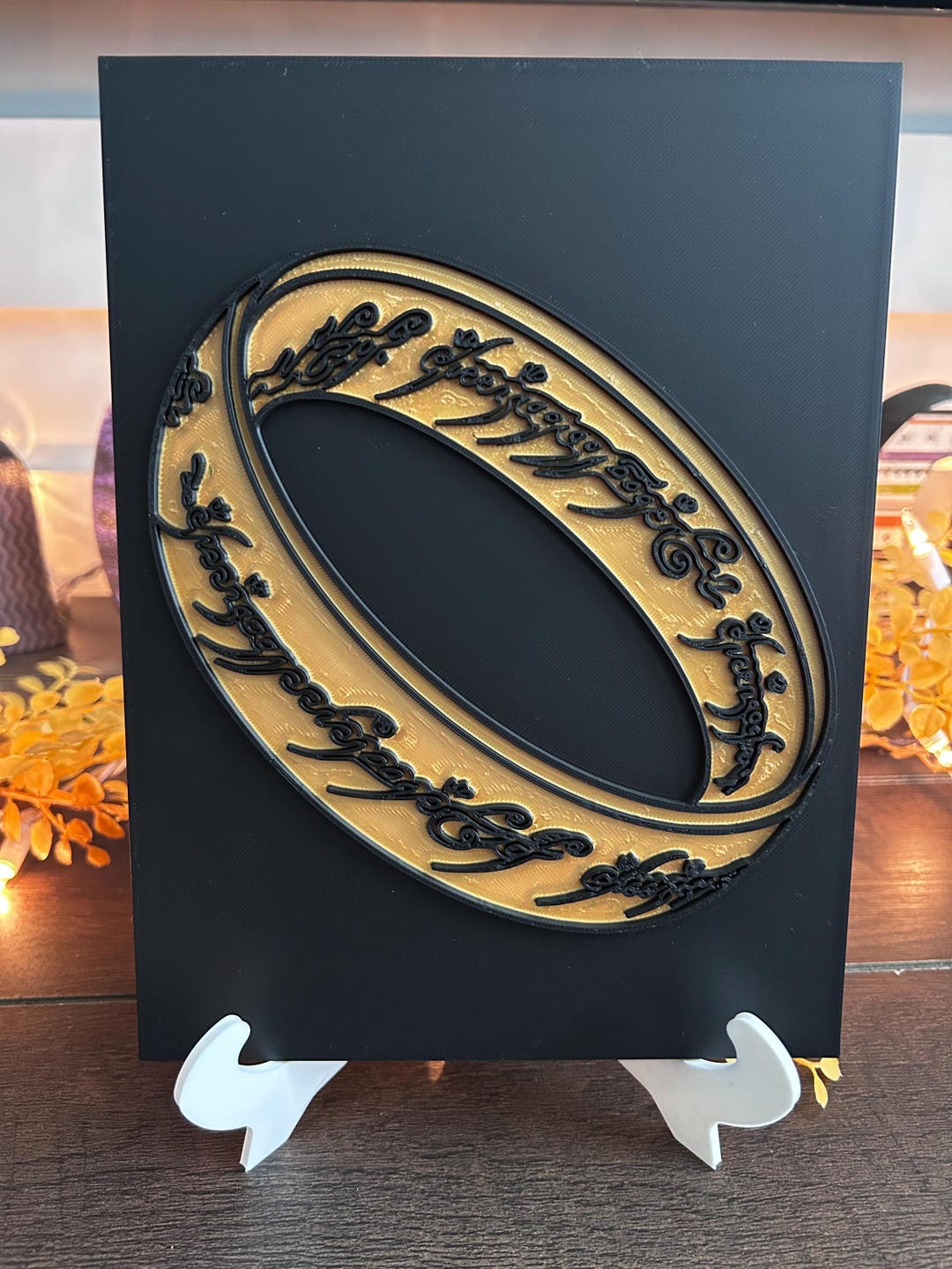 3D Printed Ring of Power Plaque With Stand - Etsy