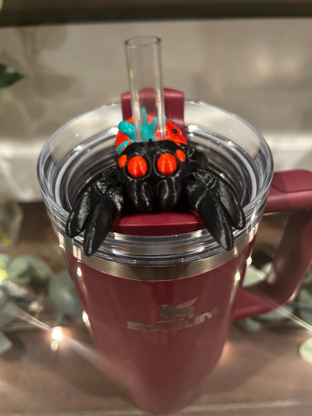 Strawberry Spider Stanley Straw Topper: 10mm. Fits 40oz and 30oz ...