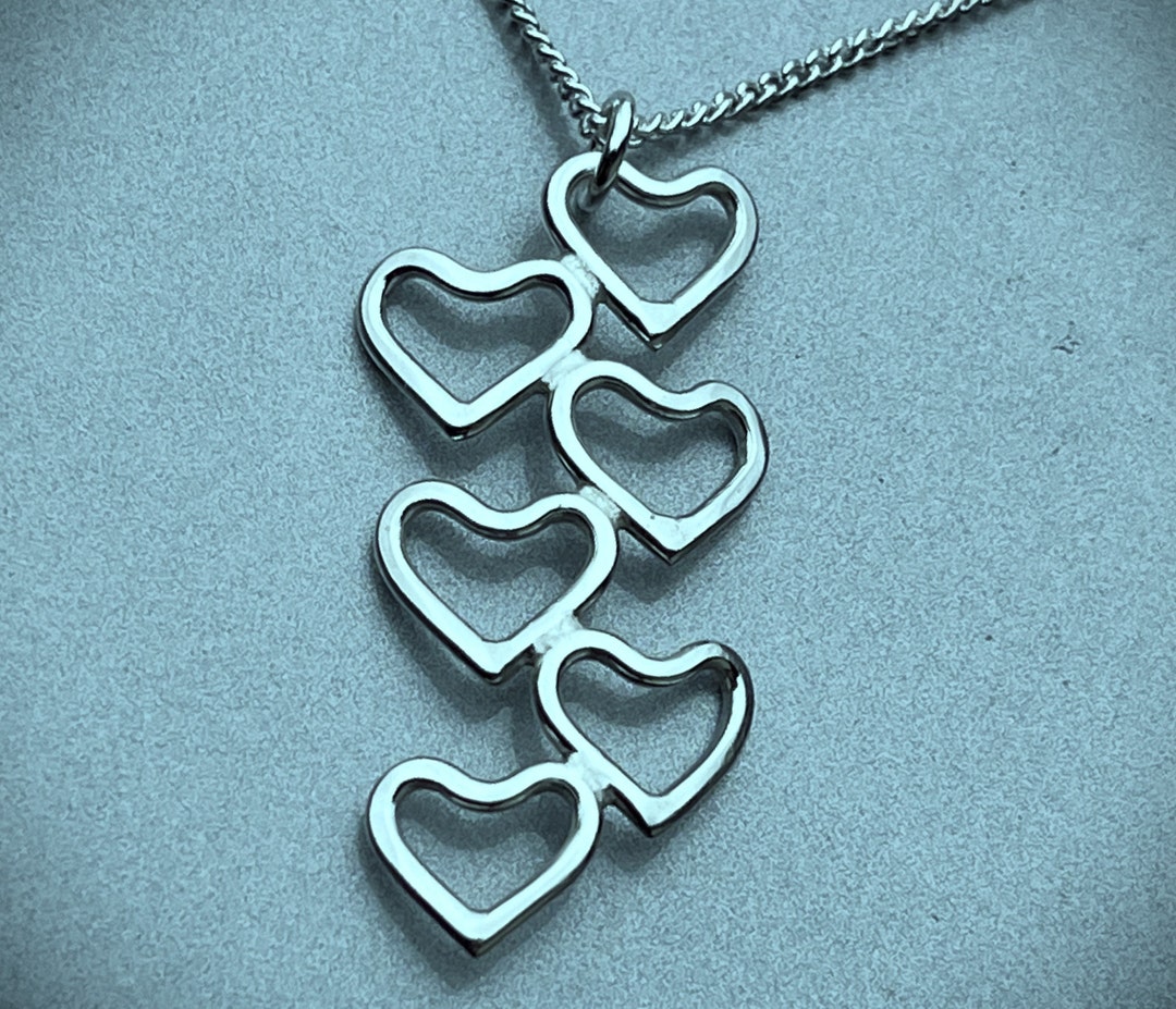 Stacking Hearts Pendant - Etsy