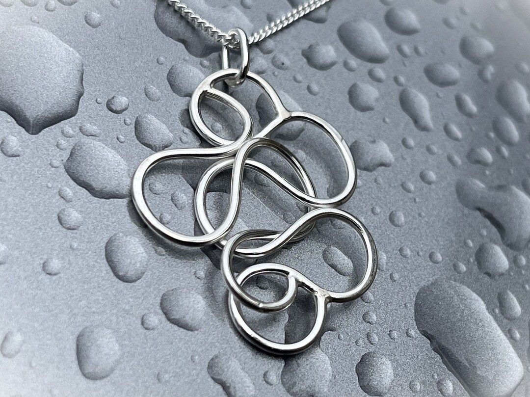 Handcrafted Sterling Silver Wire Pendant Necklace - Artistic Jewelry - Etsy