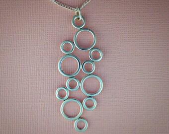 Ocean Bubbles Sterling Silver Pendant With 14K Yellow Gold - Etsy
