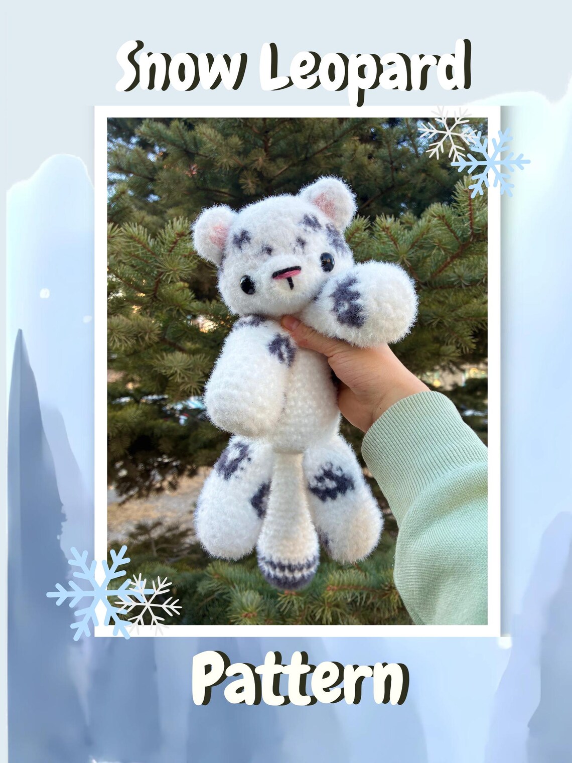 Snuggly Snow Leopard *PATTERN* - Etsy