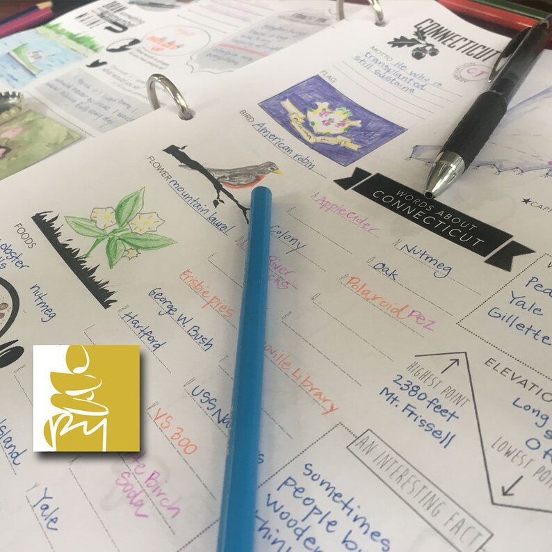 Road Trip Vacation Travel Journal Printables - US States: Mountain - Etsy