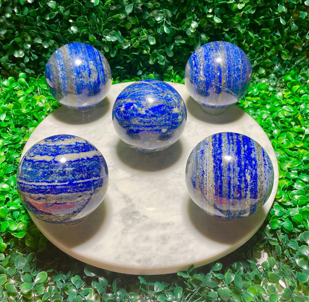 3.3'' Lapis Lazuli Natural Polished Spheres Includes Acrylic Sphere ...
