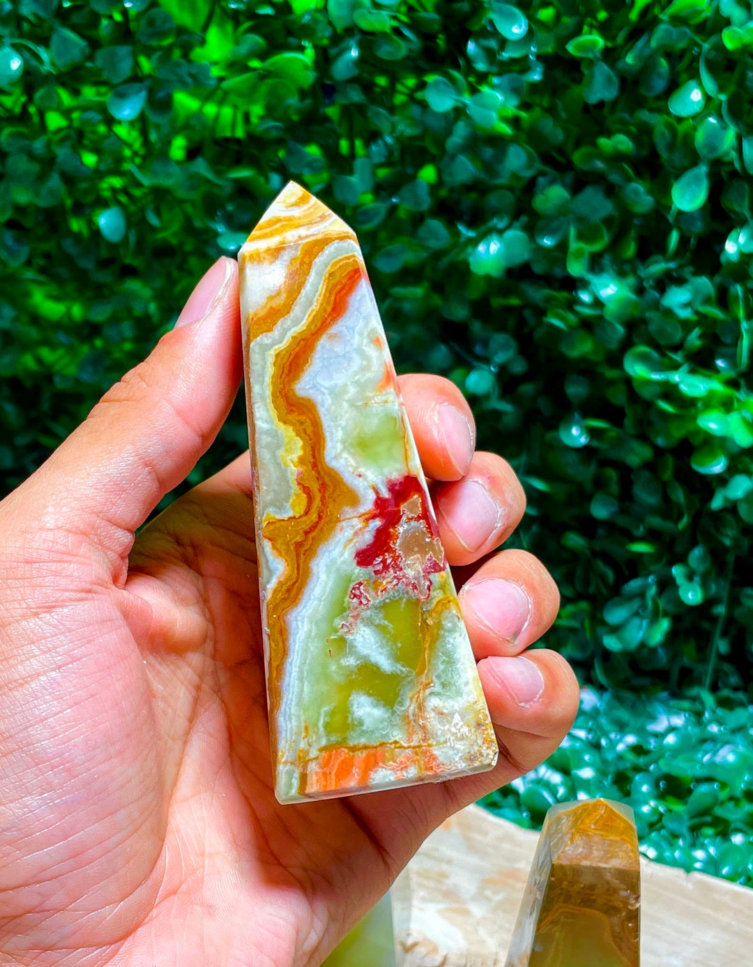 Green Onyx Tower 4'' Polished Green Onyx Towers - Etsy