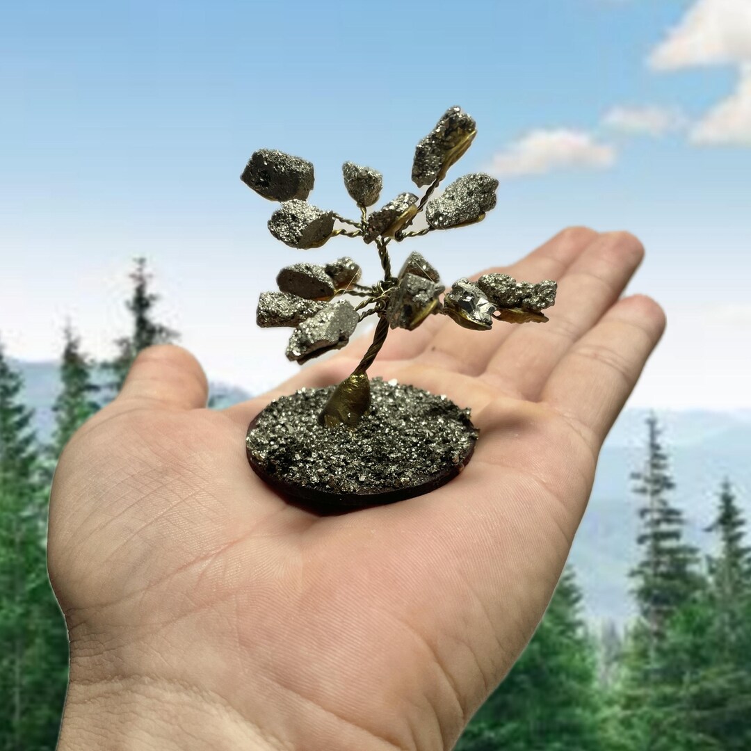Pyrite Crystal Tree: Abundance Manifestation Decor, 3" - Etsy