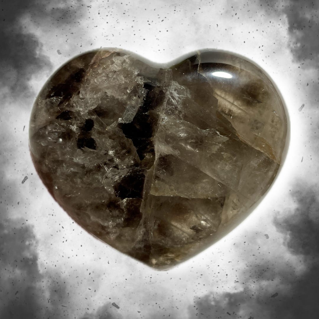 Smoky Quartz Polished Hearts | Puffy Smoky Heart Carvings | High ...
