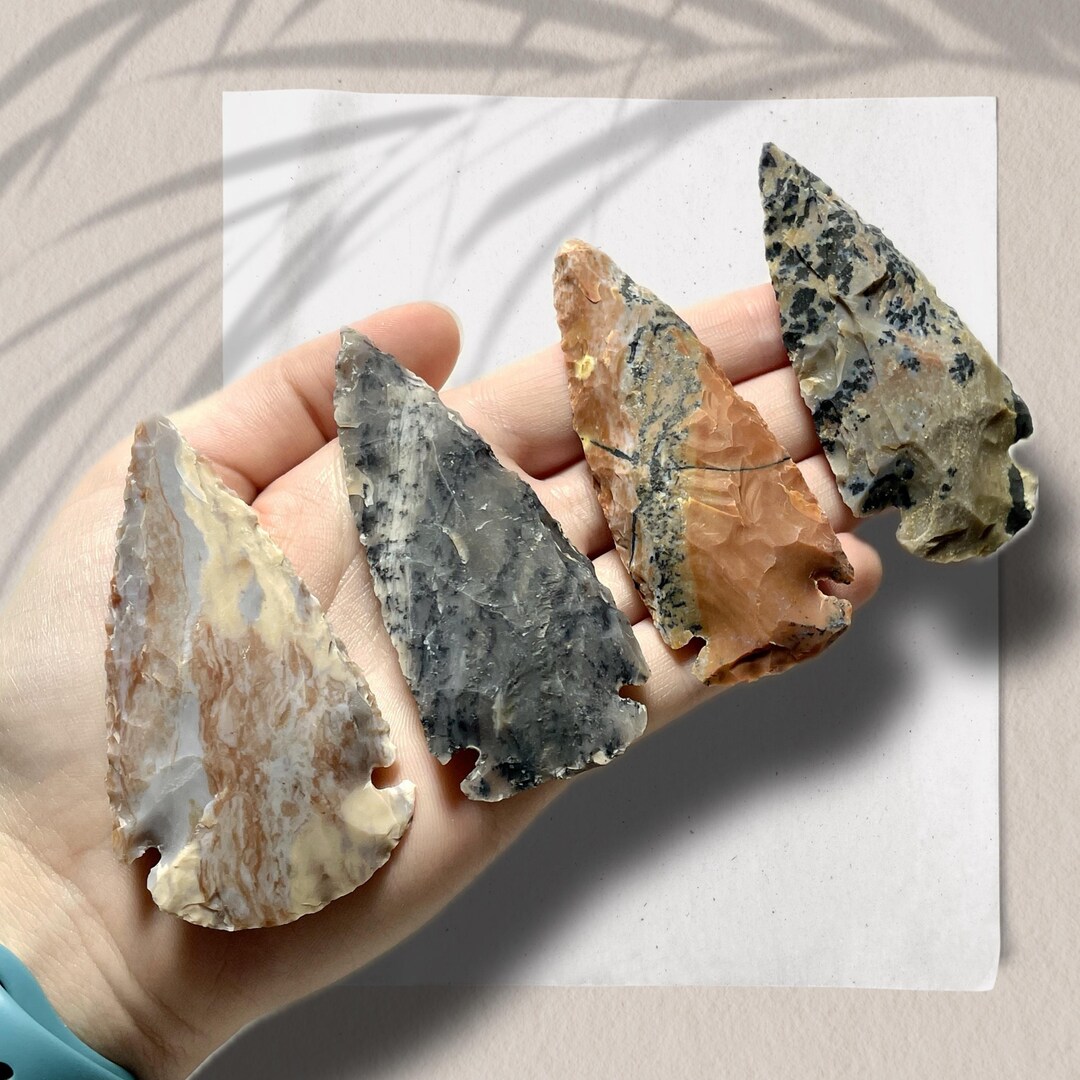 3'' Jasper Arrowheads | Hand-knapped Fancy Jasper Arrowheads | 2-10 ...