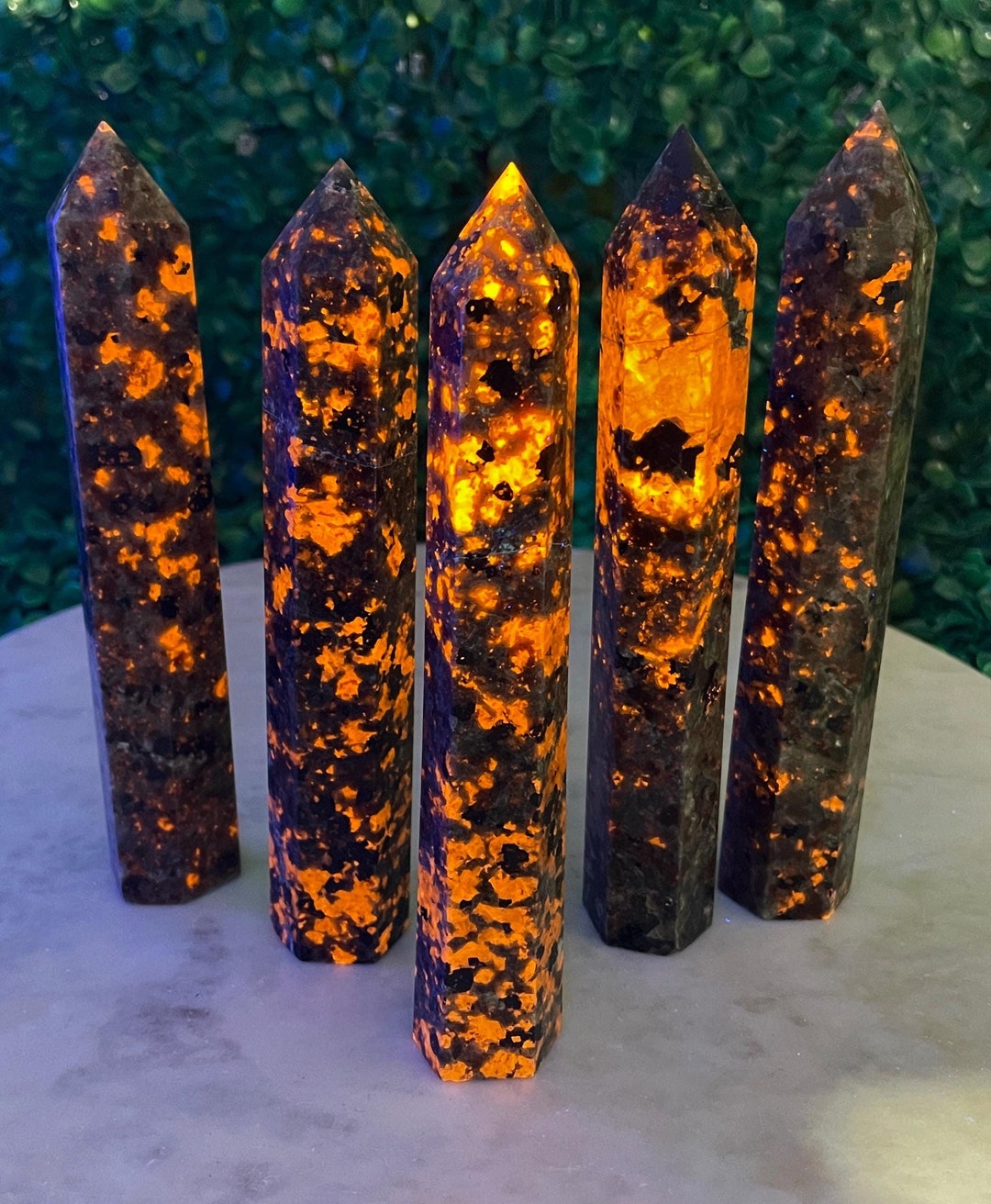 5.5-6'' Large Natural Yooperlite Crystal Point, Yooperlite Obelisk ...