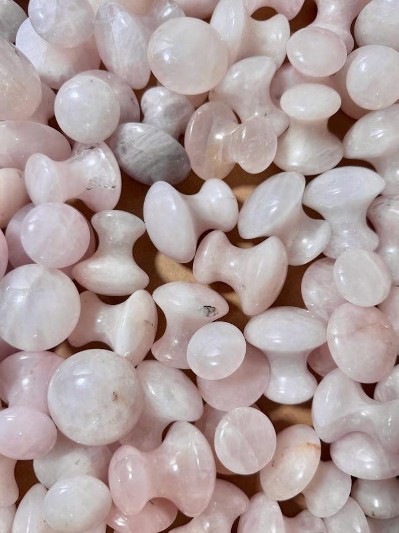 Natural Rose Quartz Crystal Face Massagers - Etsy