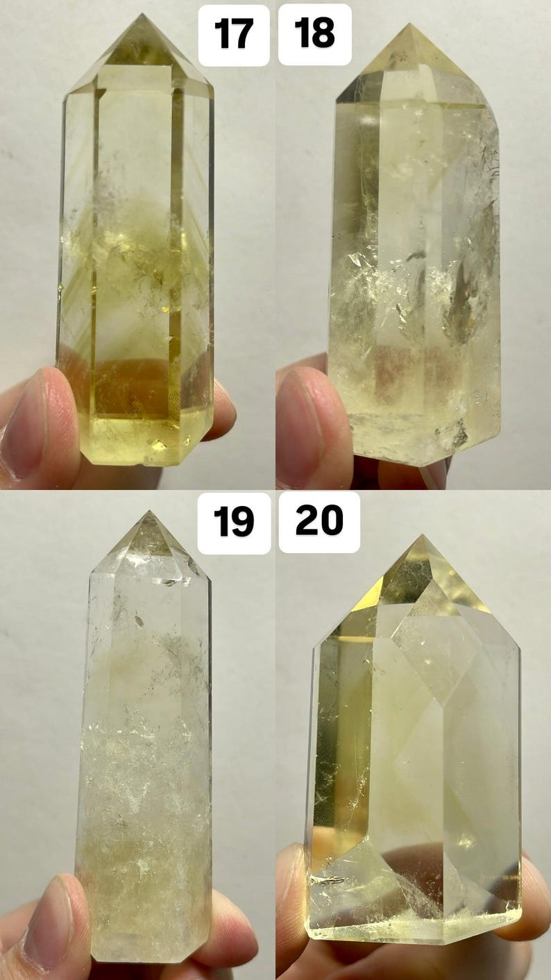 Heat Treated Citrine Crystal Point | Golden Energy Tower | Rainbow ...