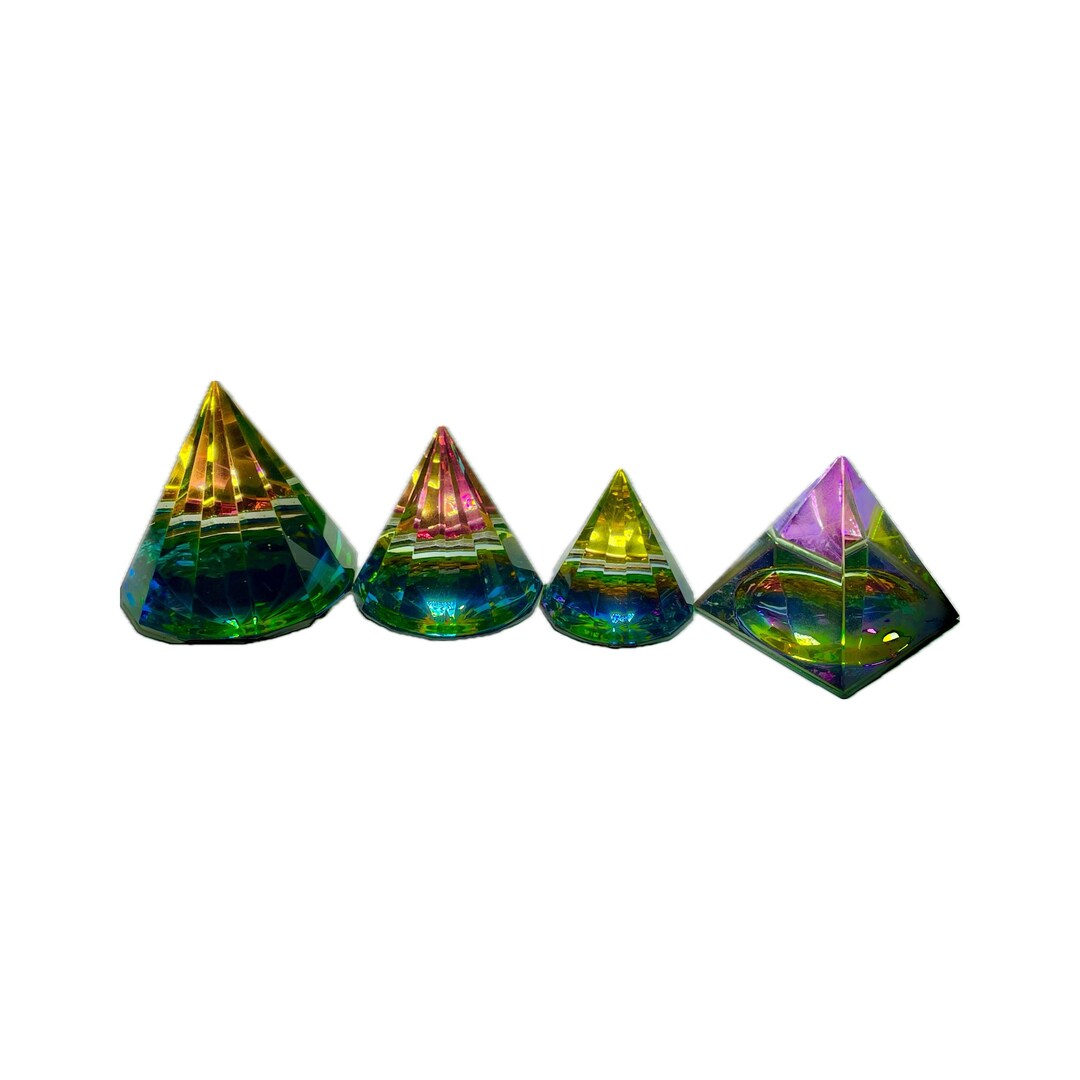 Glass Rainbow Multi-faceted Prisms Rainbow Teepee Suncatcher 1.5'',2 ...
