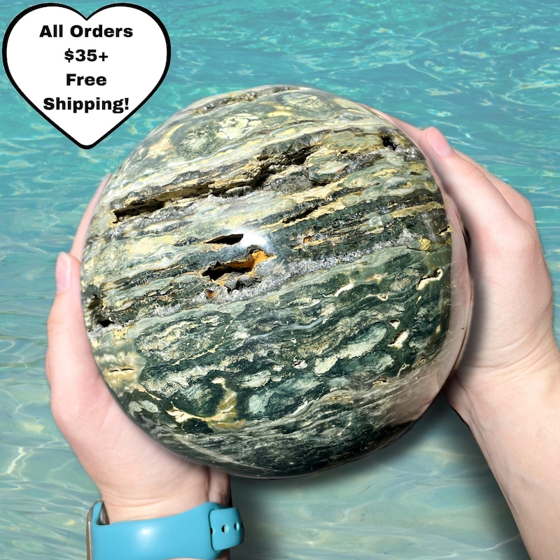 Orb Ocean Jasper Beads - Etsy