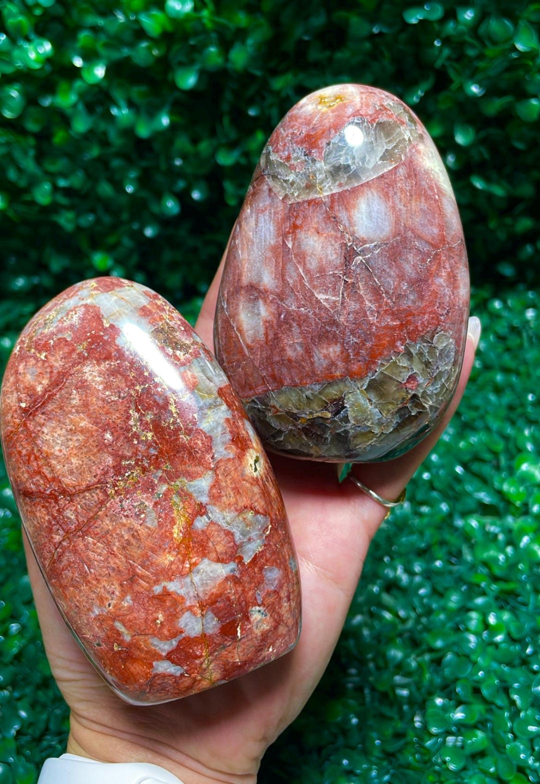 4" Red Feldspar Freeforms, Polished Crystal Freeforms, We Pick - Etsy