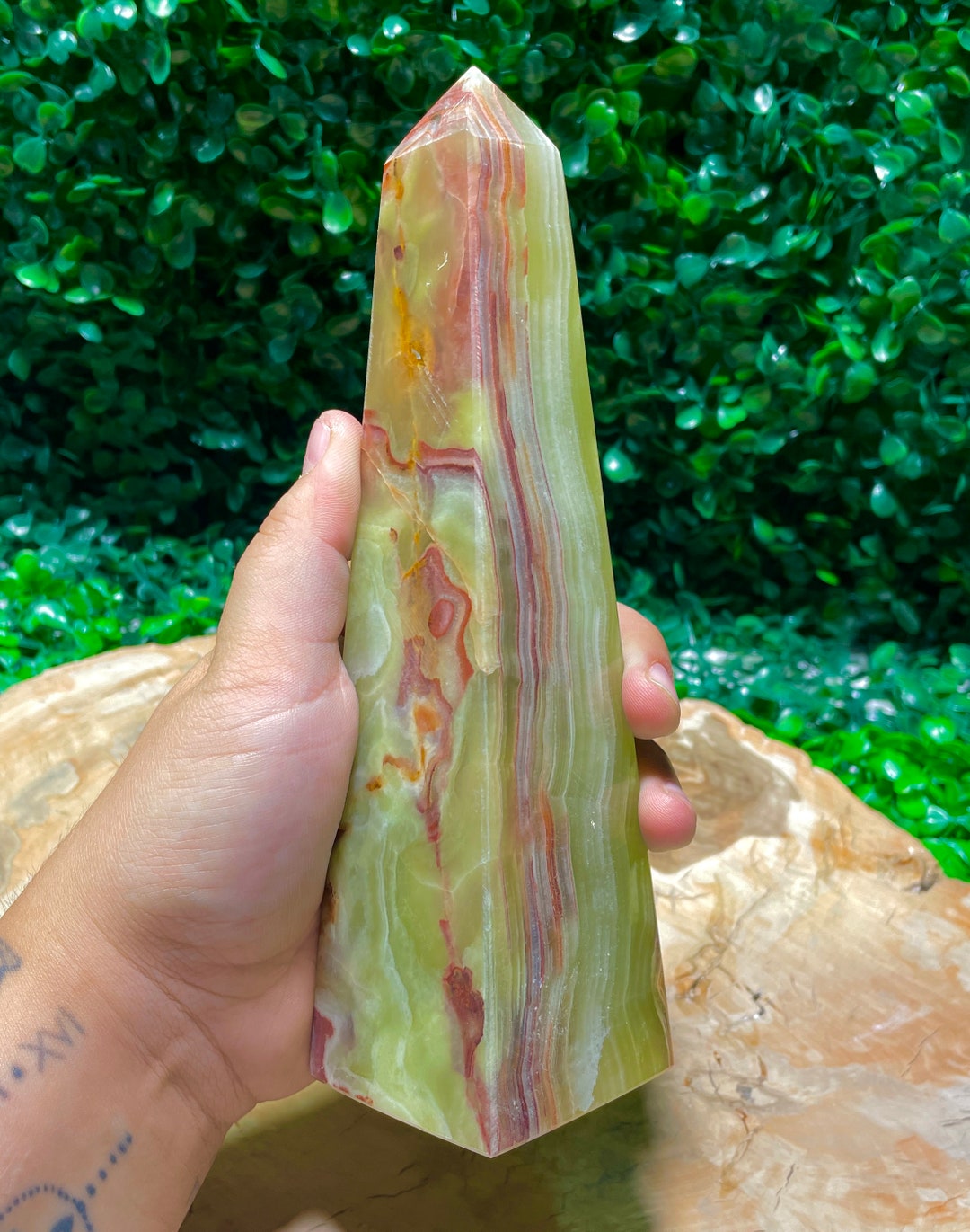 8'' Green Onyx Tower. Polished Green Onyx Towers - Etsy