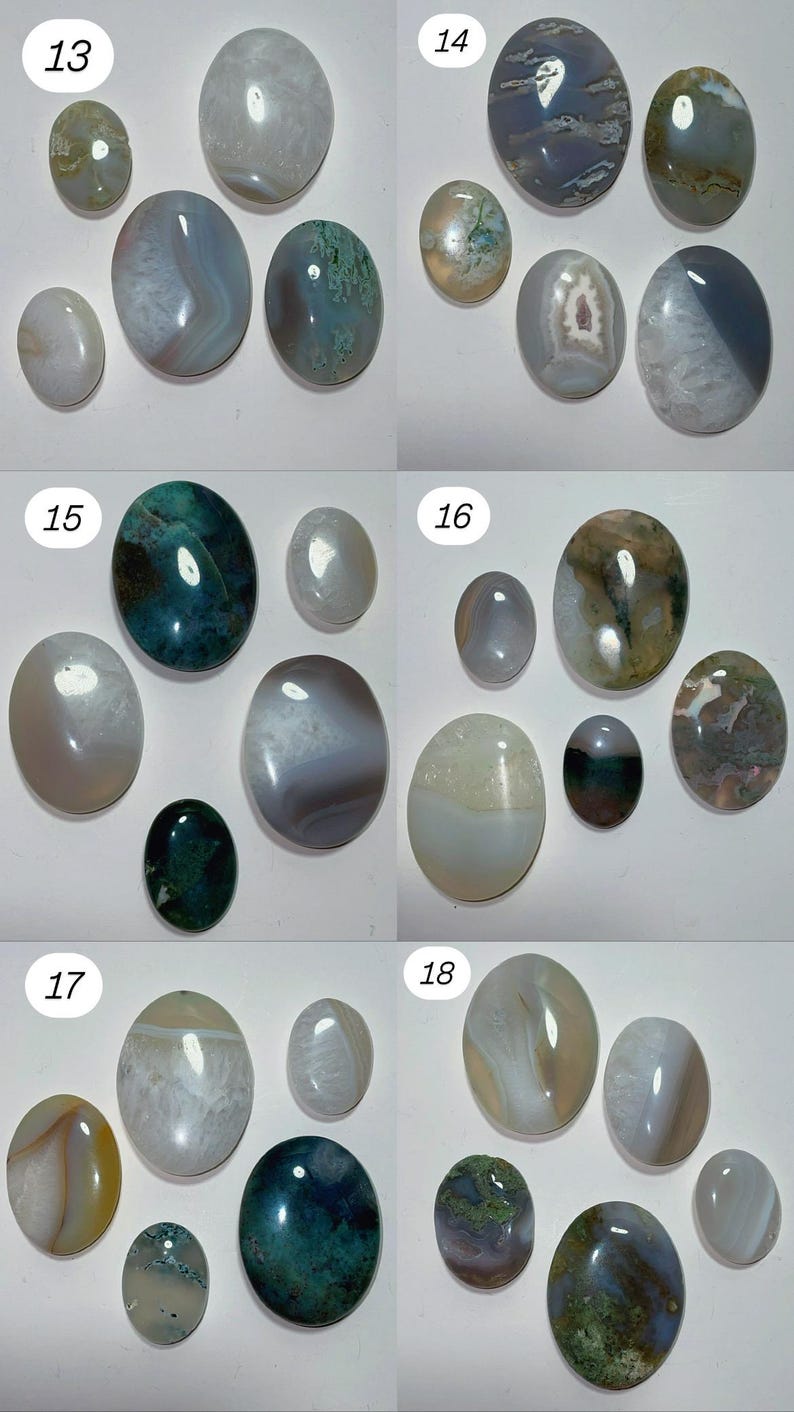 Agate Flat Palm Stones | Worry Stones for Stress Relief | Healing ...