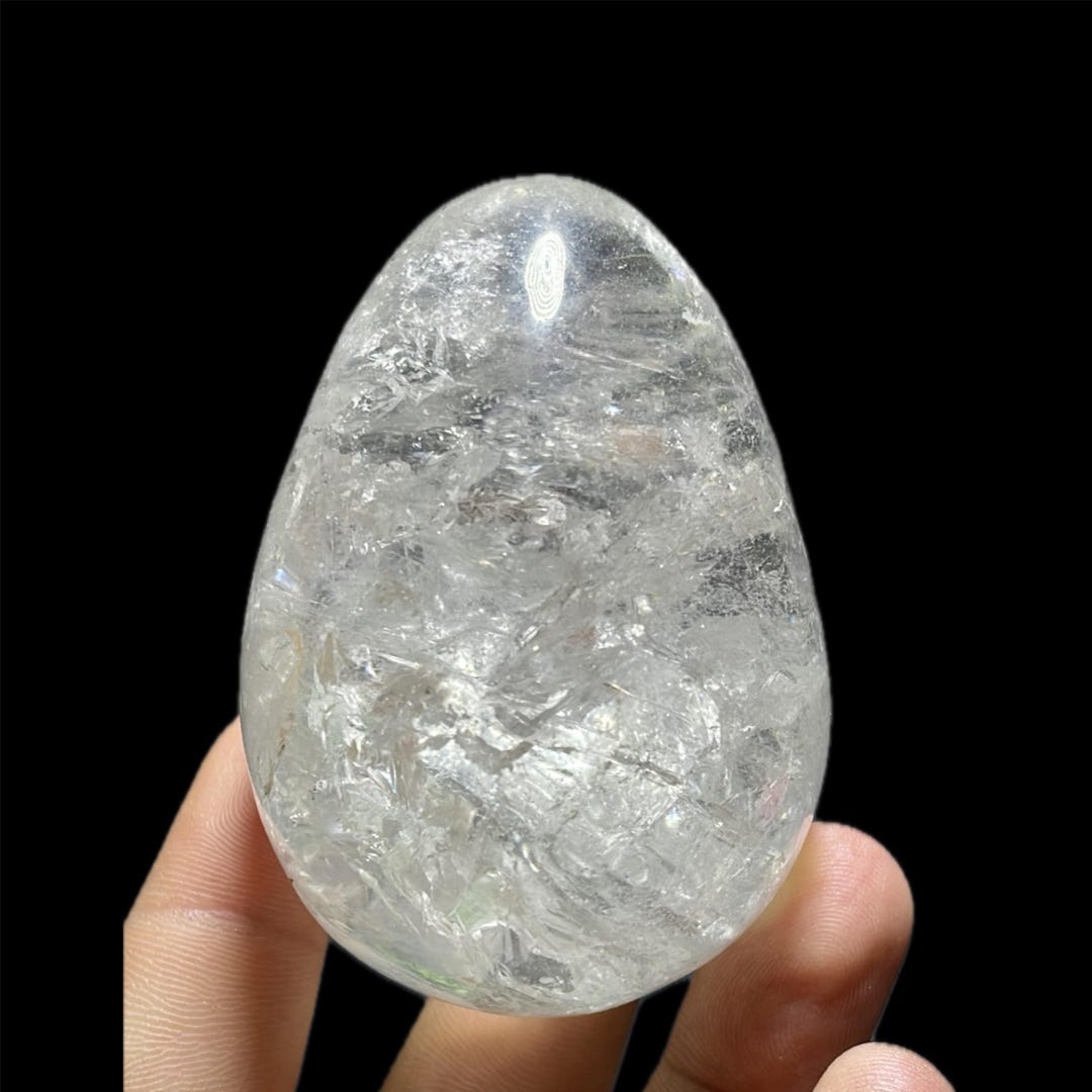 2''++ Clear Quartz Crystal Eggs Includes Acrylic Sphere Stand, Polished ...
