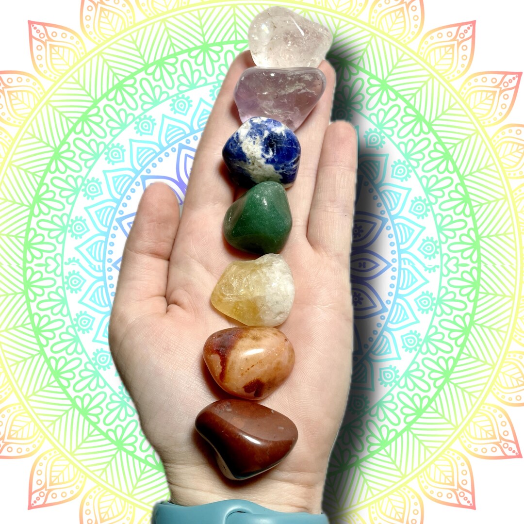 7 Chakra Crystal Healing Set | Reiki Meditation Crystal Bundle | 2-3 CM ...