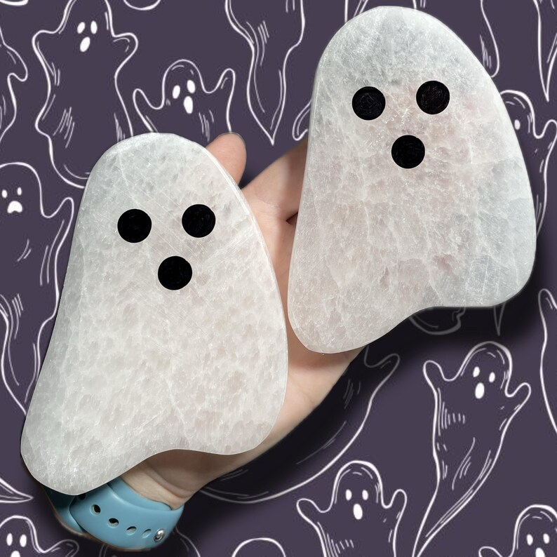 Selenite Ghost Plate | Witchy Altar Cleansing | 4" Selenite Carved ...