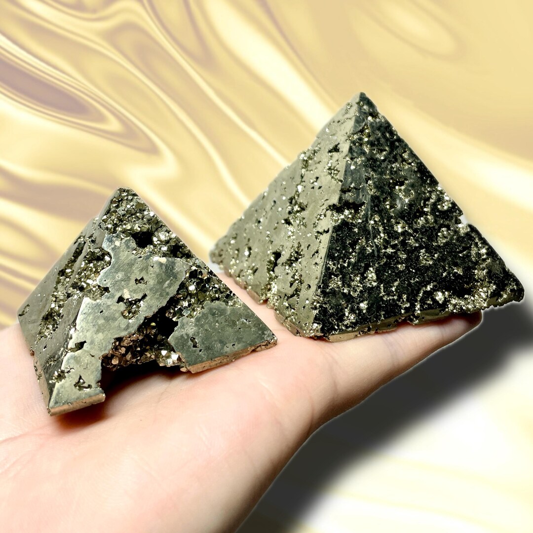Natural Pyrite Cluster Pyramids | Pick Your Piece | Healing Stone ...
