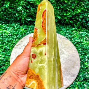 Green Onyx Marbled Towers | Polished Green Onyx Towers | Huge Onyx ...