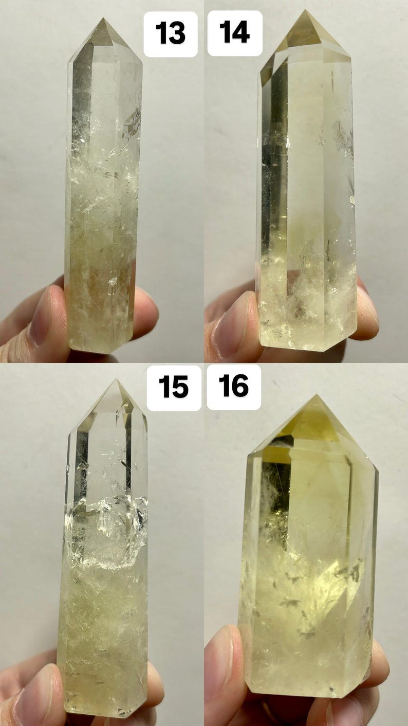 Heat Treated Citrine Crystal Point | Golden Energy Tower | Rainbow ...