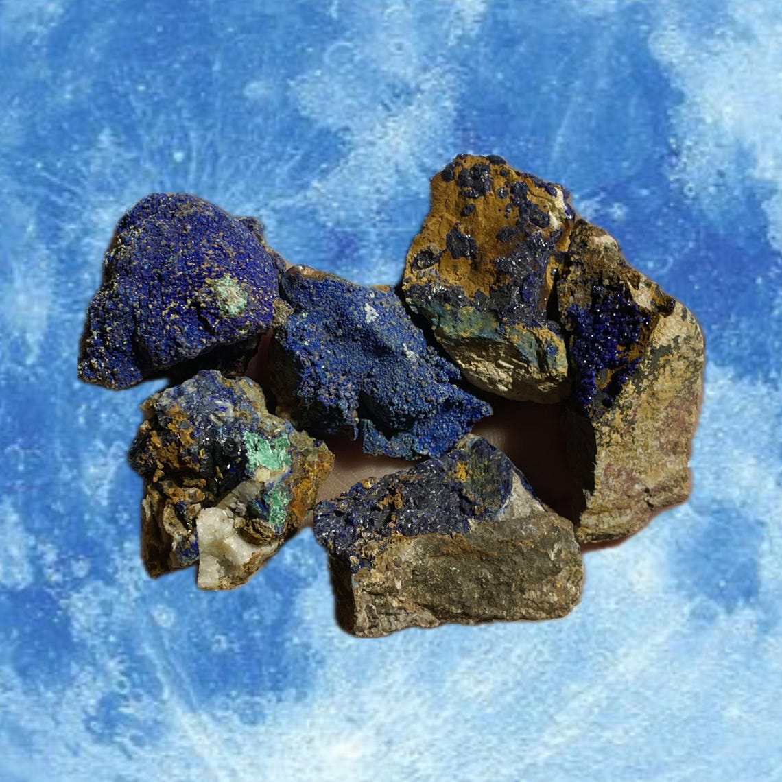 Blue Crystal Healing Set : Lapis Lazuli, Sodalite, Azurite, Celestite ...